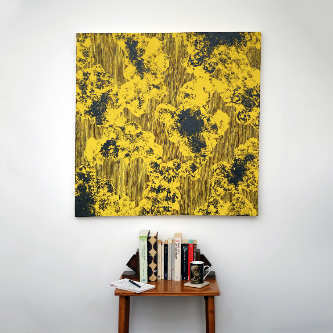 large-yellow-and-black-abstract-wall-art-painting-tom.middleton.art ...